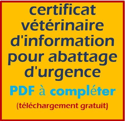 Certificat Vet Abattage Urgence pdf A Completer